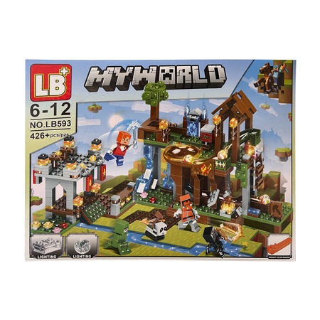 Конструктор LB Minecraft My World, 426 части, съдържа светещи части, 6 ...