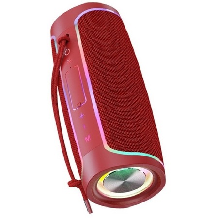 Kakusiga KSC-614 Colorful Light TWS преносим високоговорител, Bluetooth 5.0, червен - eMAG.bg