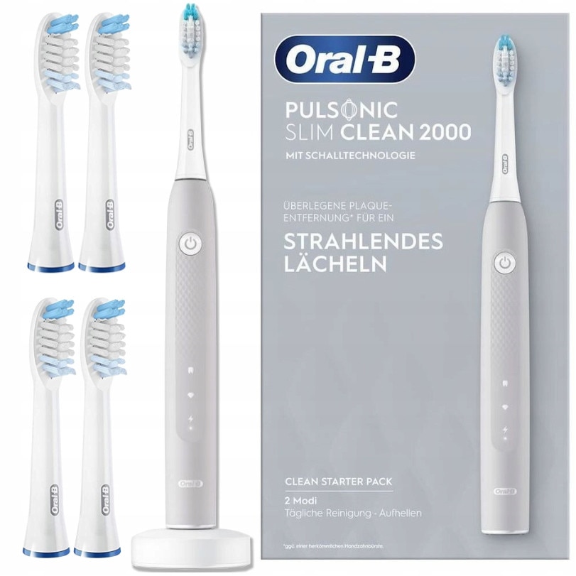 Set, Periuta de dinti electrica, Oral-B Pulsonic Slim Clean 2000, Gri ...