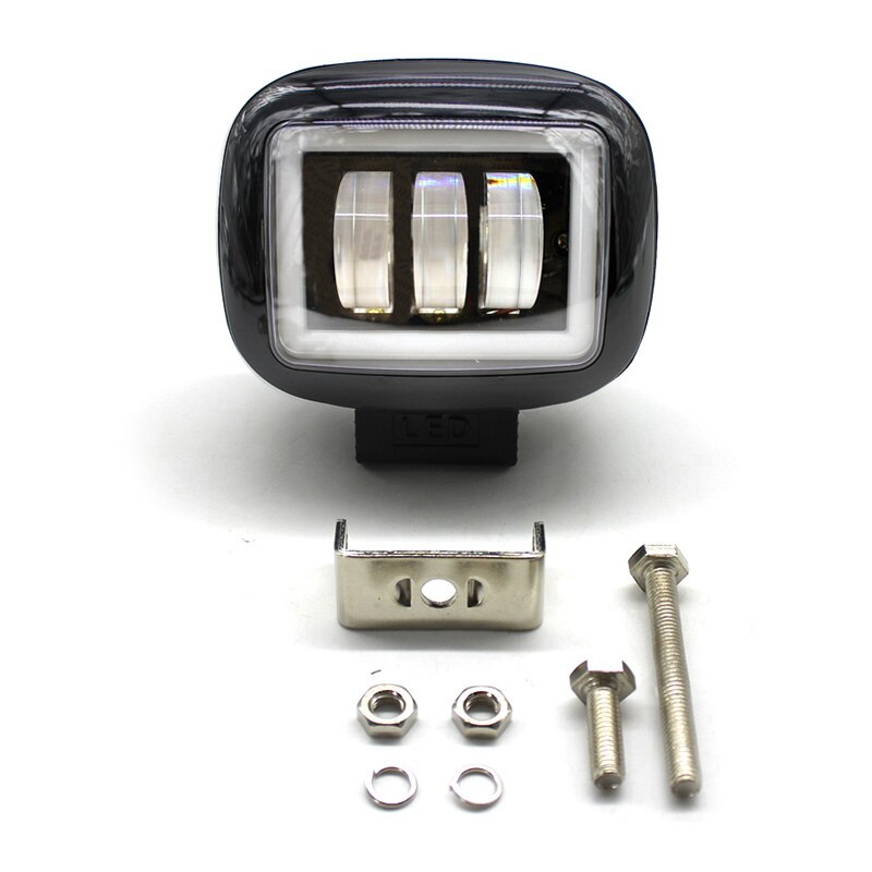 Proiector LED cu Angel Eyes Offroad Auto, Moto, ATV 45W 4000LM DC 10-60 ...