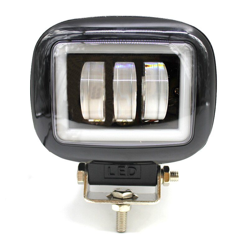 Proiector LED cu Angel Eyes Offroad Auto, Moto, ATV 45W 4000LM DC 10-60 ...