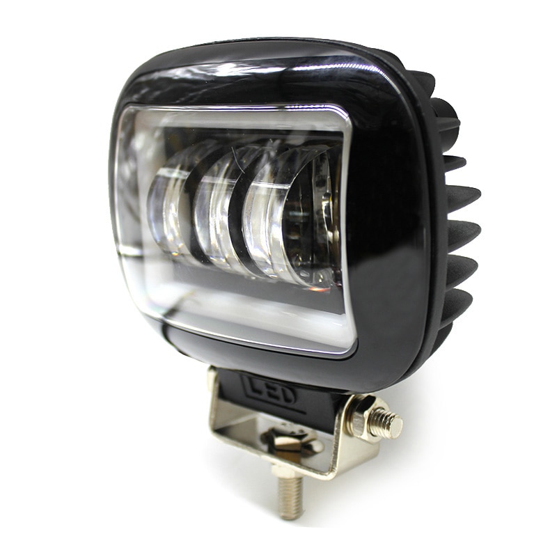 Proiector LED cu Angel Eyes Offroad Auto, Moto, ATV 45W 4000LM DC 10-60 ...