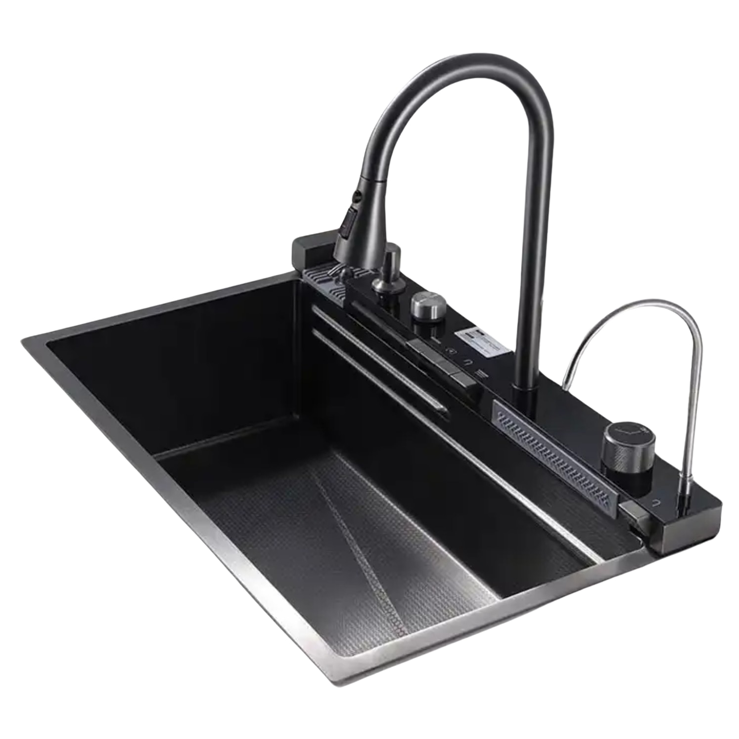 Set chiuveta multifunctionala otel inoxidabil + baterie consola ...