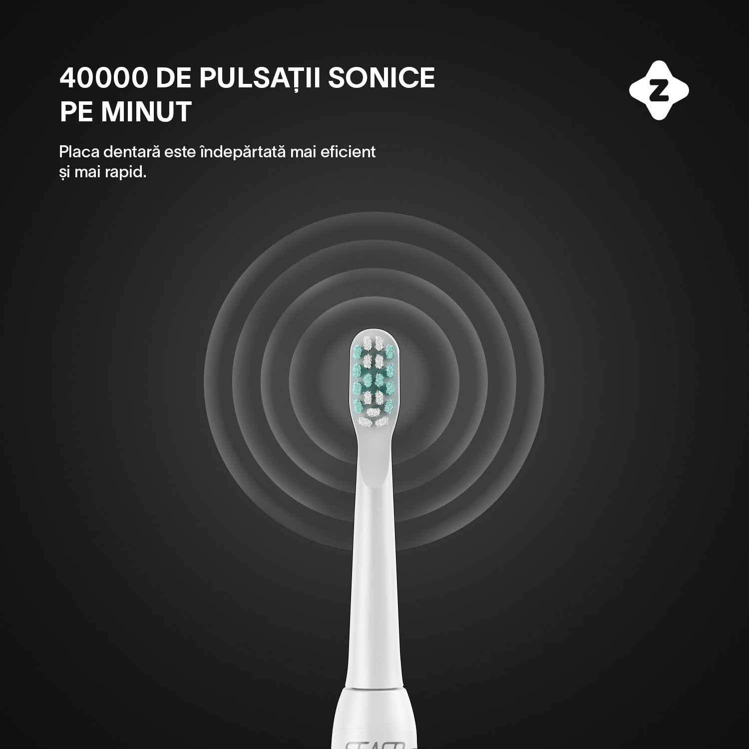 Periuta dinti electrica sonica, pentru adulti, copii, 40,000 pulsatii ...