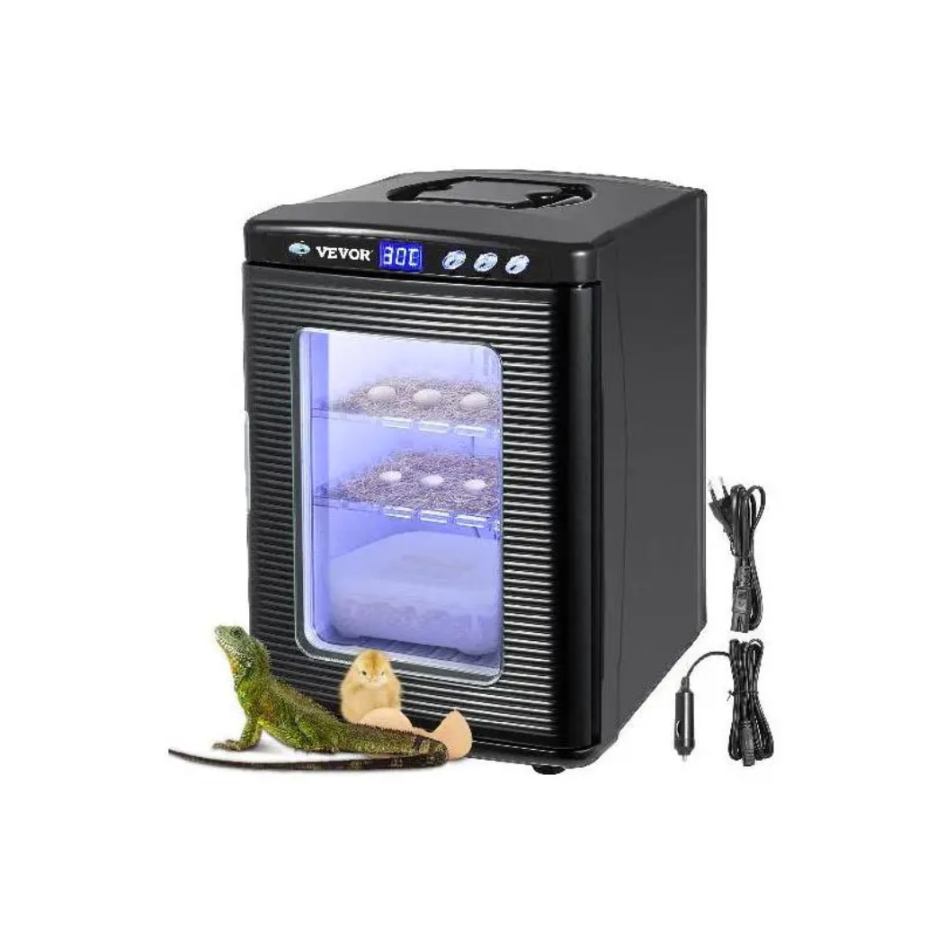 Incubator de oua LL502, Vevor, 5 la 60 de grade,12V/220V, Negru - eMAG.ro