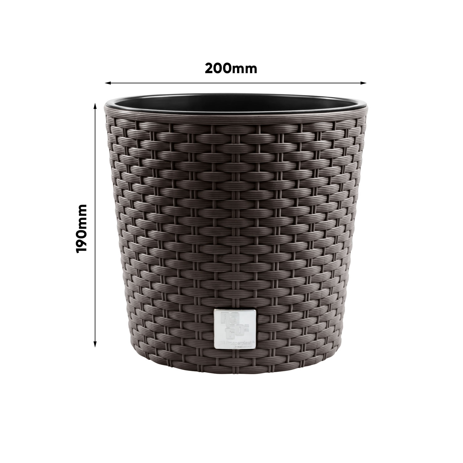 Set 2 ghivece rotunde, Prosperplast, Plastic, 5l, Rezistenta UV ...