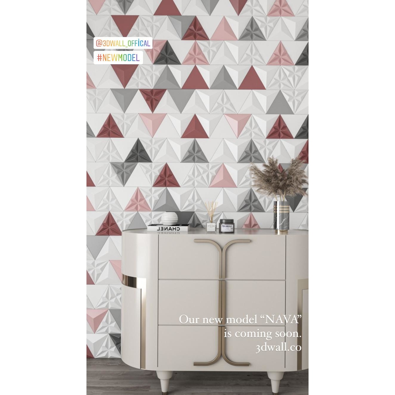 Декоративен панел за стена 3D Wall Nava, 1кв.м, Бял - eMAG.bg