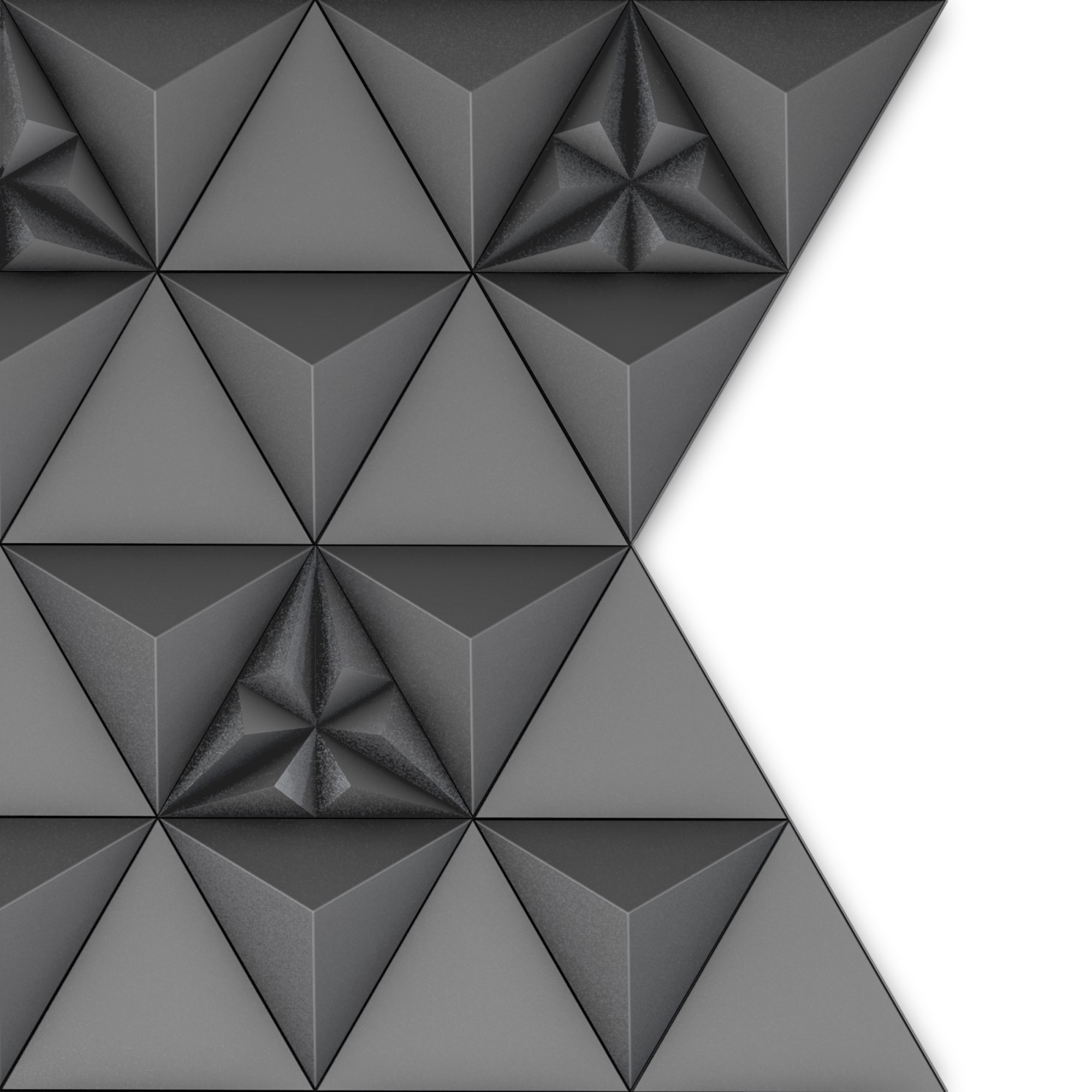 Декоративен панел за стена 3D Wall Nava, 1кв.м, Сив - eMAG.bg