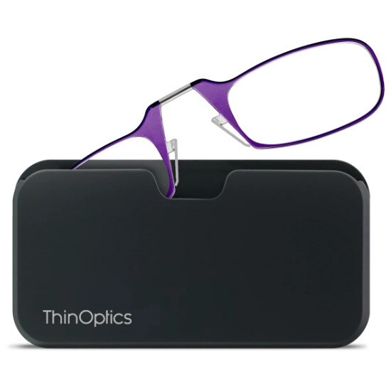 Компактни диоптрични очила без рамки ThinOptics, С кутийка, Диоптър +2.0, Лилав - eMAG.bg