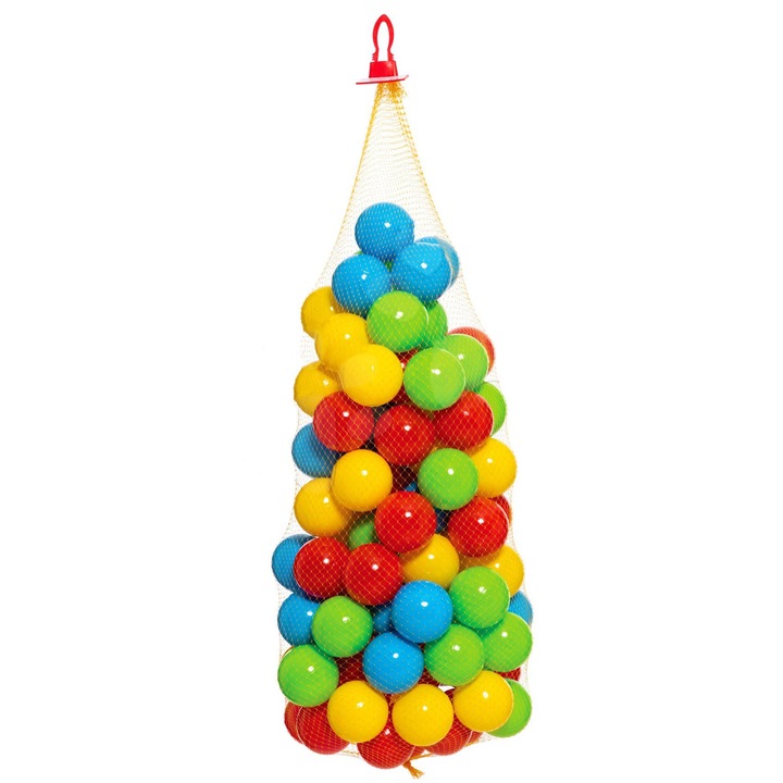 Mingi din plastic in plasa Dohany 6, 5 cm colorate 60 de bucati - eMAG.ro