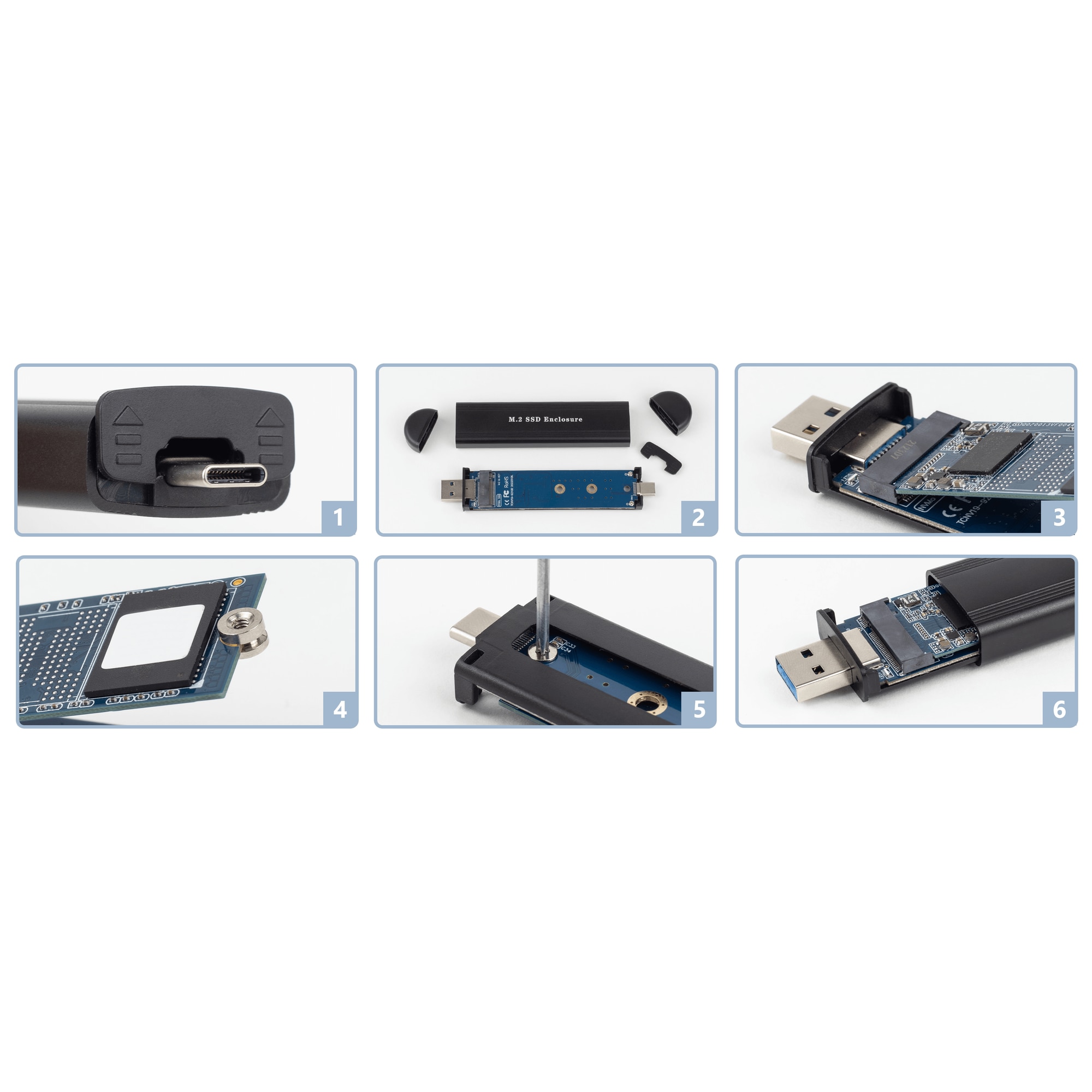 Reagle Rack Extern 2in1 Compatibil SSD NVBe SATA M.2 Usb 3.2 Gen2 Type ...