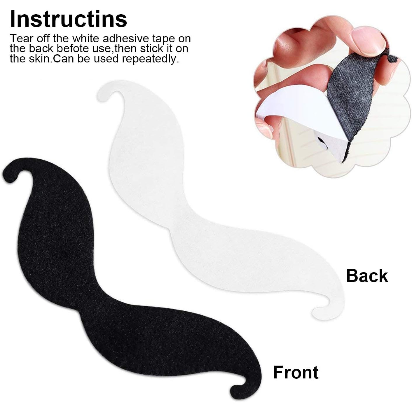 Set mustati de petrecere, Autoadeziv, Multicolor - eMAG.ro