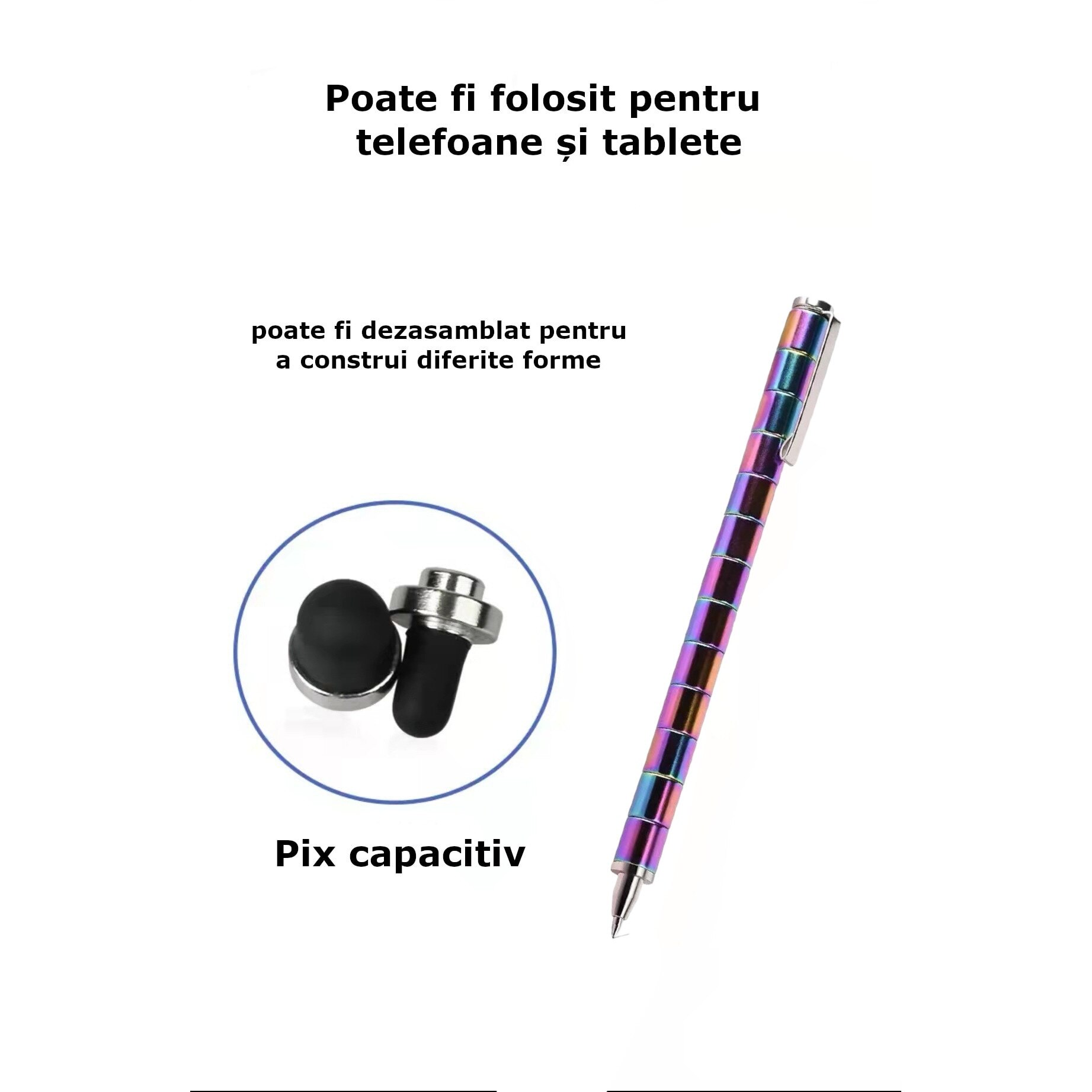 Set Pix Modular Magnetic Premium cu 30 Bile Magnetice, 14 Inele ...