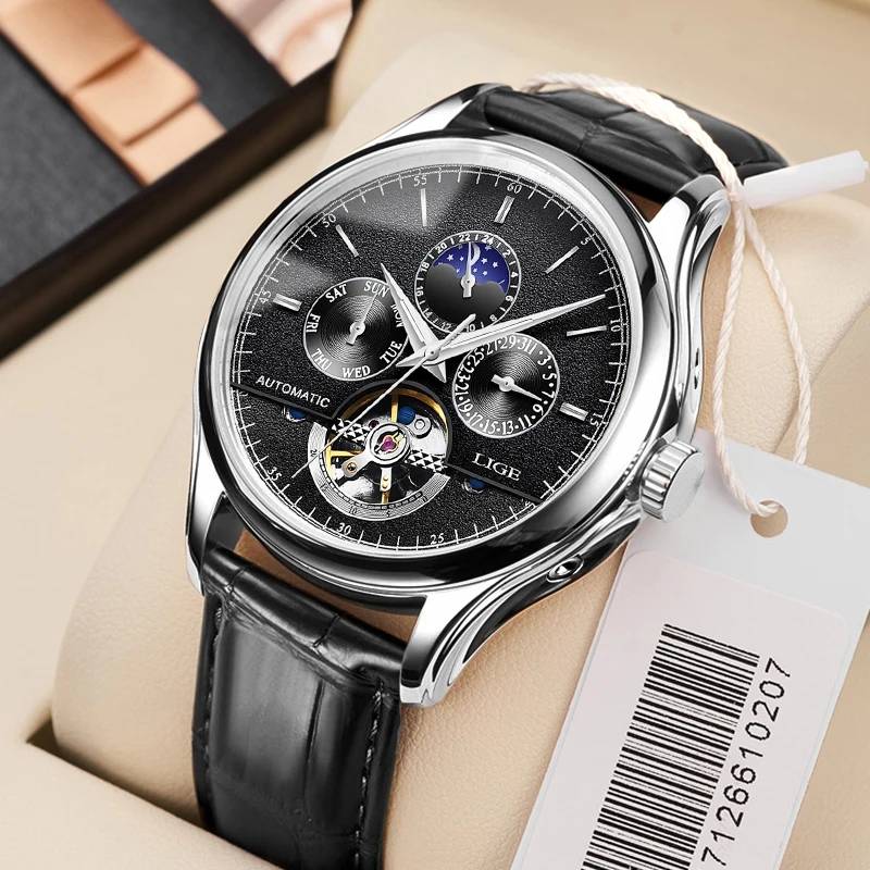 Ceas barbati de mana Lige Mecanic Automatic Elegant Casual Fashion ...
