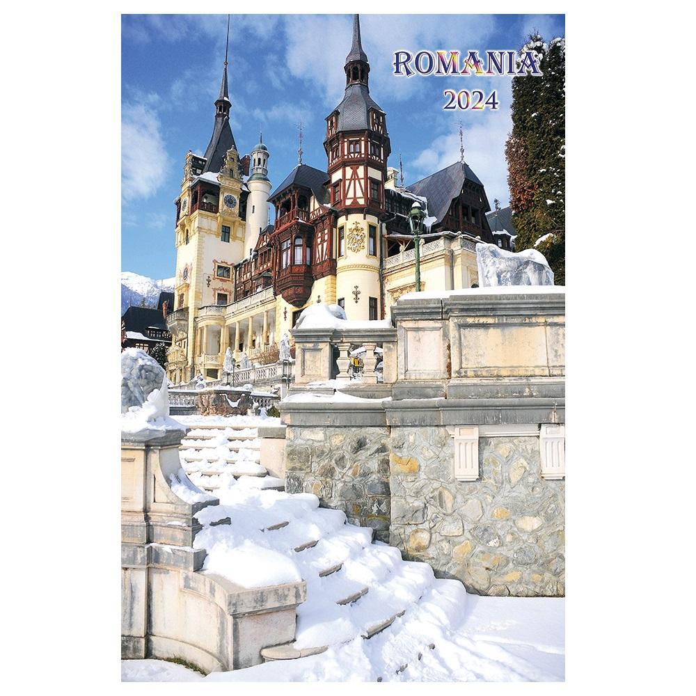 Calendar de perete 2024, 31 x 48 cm, imagini Romania, 12 file si ...