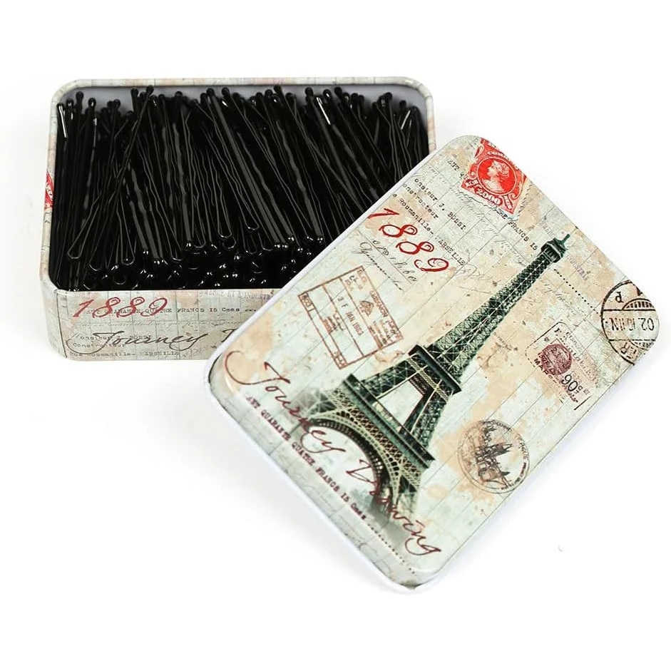 Set agrafe par Ardette, SA100P, Negre, 100 bucati, in cutie metalica ...