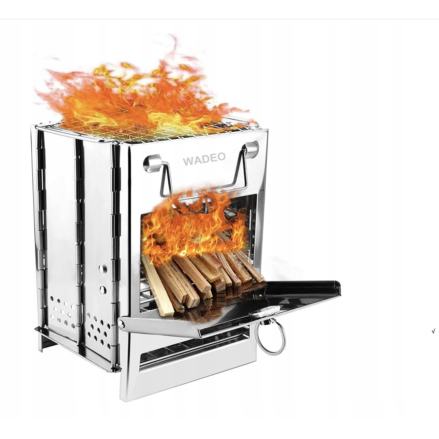 Soba pliabila pe lemne, Inox, Field Kitchen, Argintiu - eMAG.ro