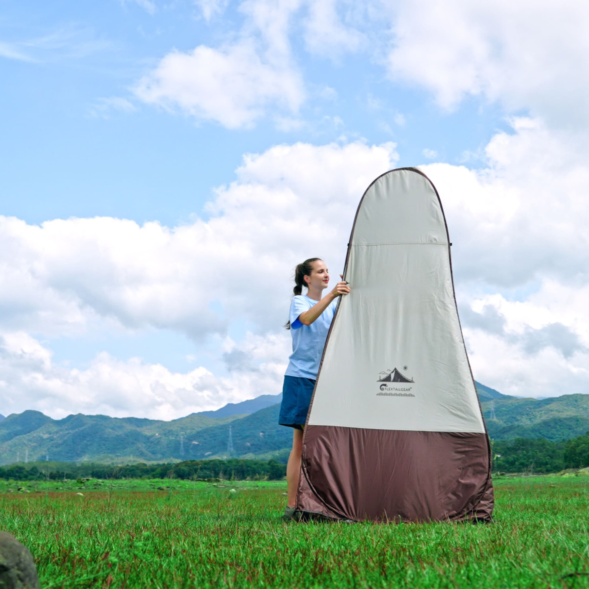 Cort de dus/toaleta/vestiar pliabil Flextail cu protectie UV, pop-up ...