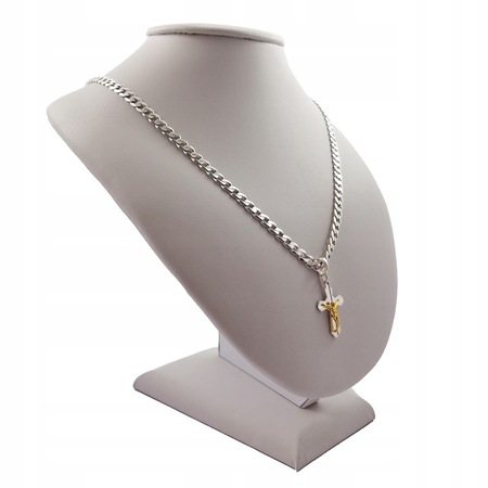 Lant cu cruce pentru barbati, Golden-Celebrity, Argint, Argintiu - eMAG.ro