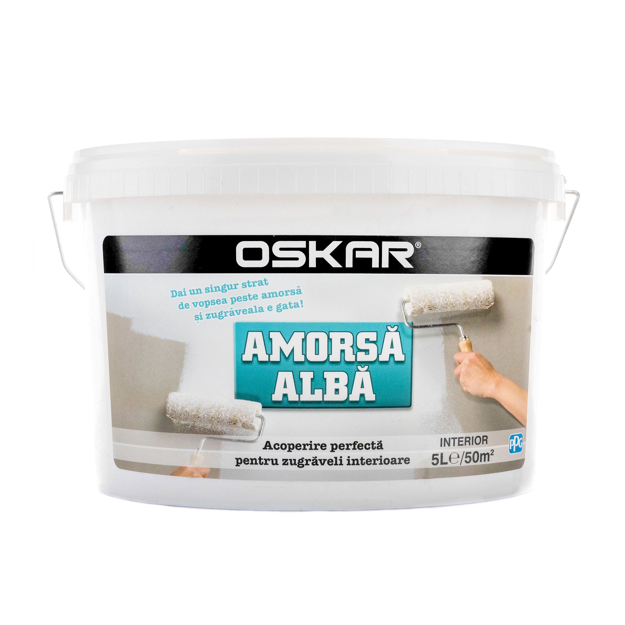 Amorsa Oskar pentru perete, interior, alb, 5 L - eMAG.ro