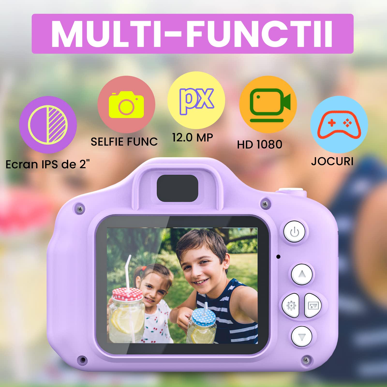 Camera foto digitala pentru copii, sundiguer, cu card TF de 32G si ...