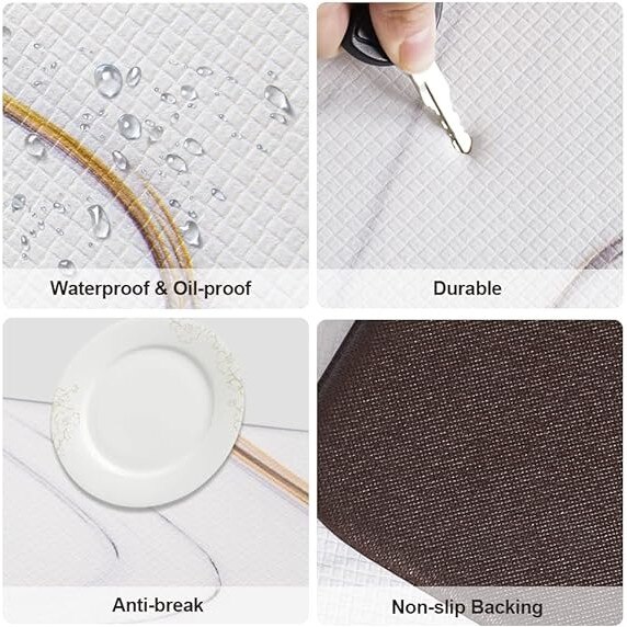 Covoras bucatarie, Sunmostar, model marmura alba, piele PVC - eMAG.ro