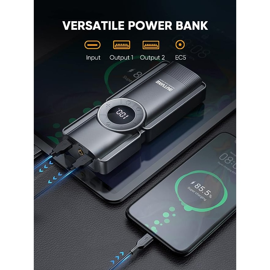 Acumulator extern pornire auto / Jump Starter 12 V cu compresor 150 PSI ...