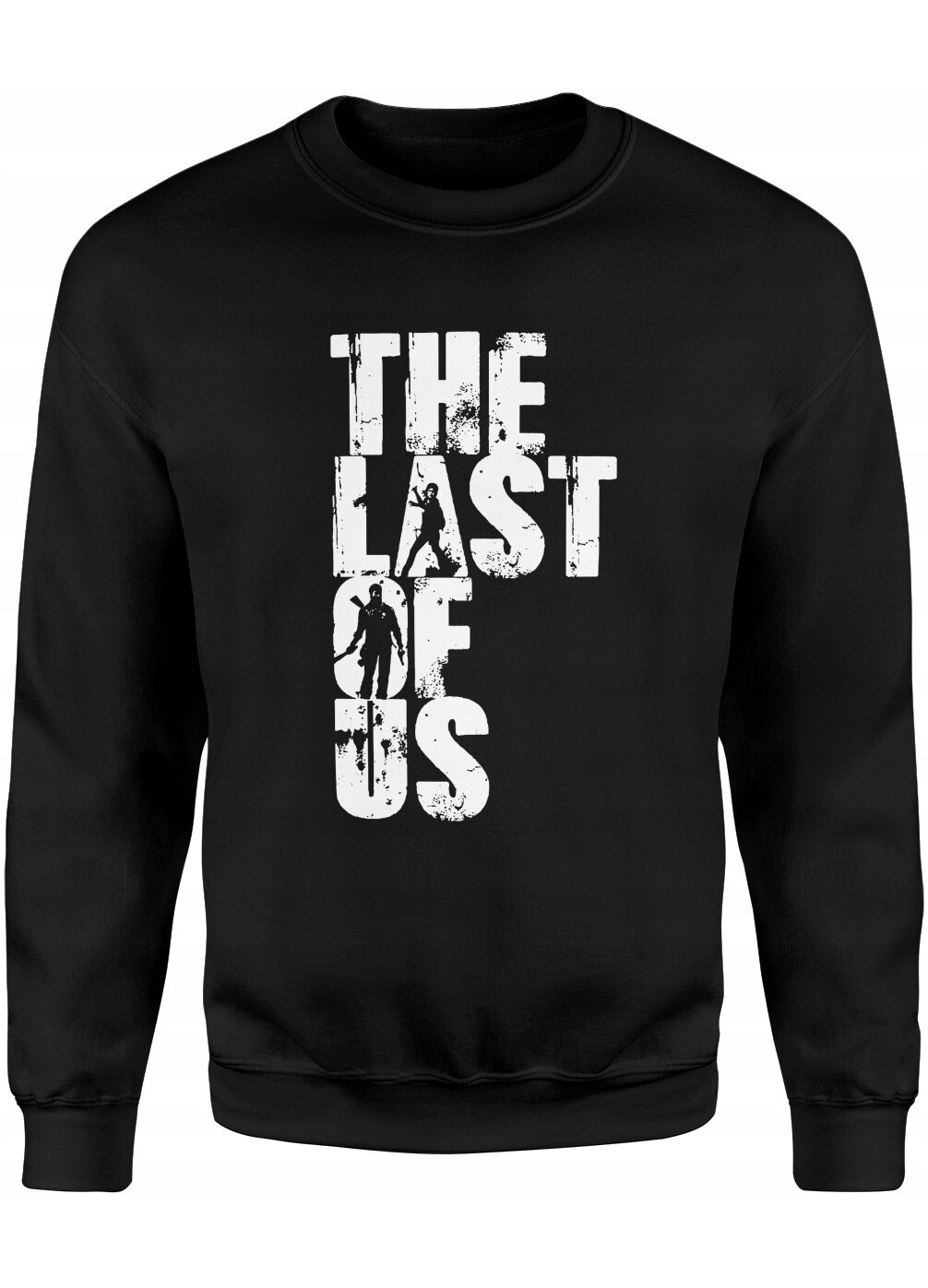 Hanorac barbati cu imprimeu The Last Of Us, escobart, Bumbac, Negru/Alb ...