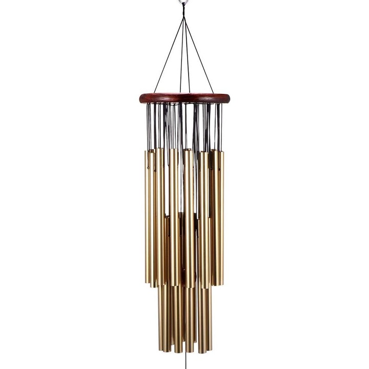 Clopotei de vant, Mmgoqqt, Aliaj/Lemn, 27 tuburi, Bronz - eMAG.ro
