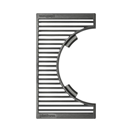 Placa De Gratar Semi-rotund Tennker Carbon, Fonta, 41, 8 X 24 Cm, Negru ...