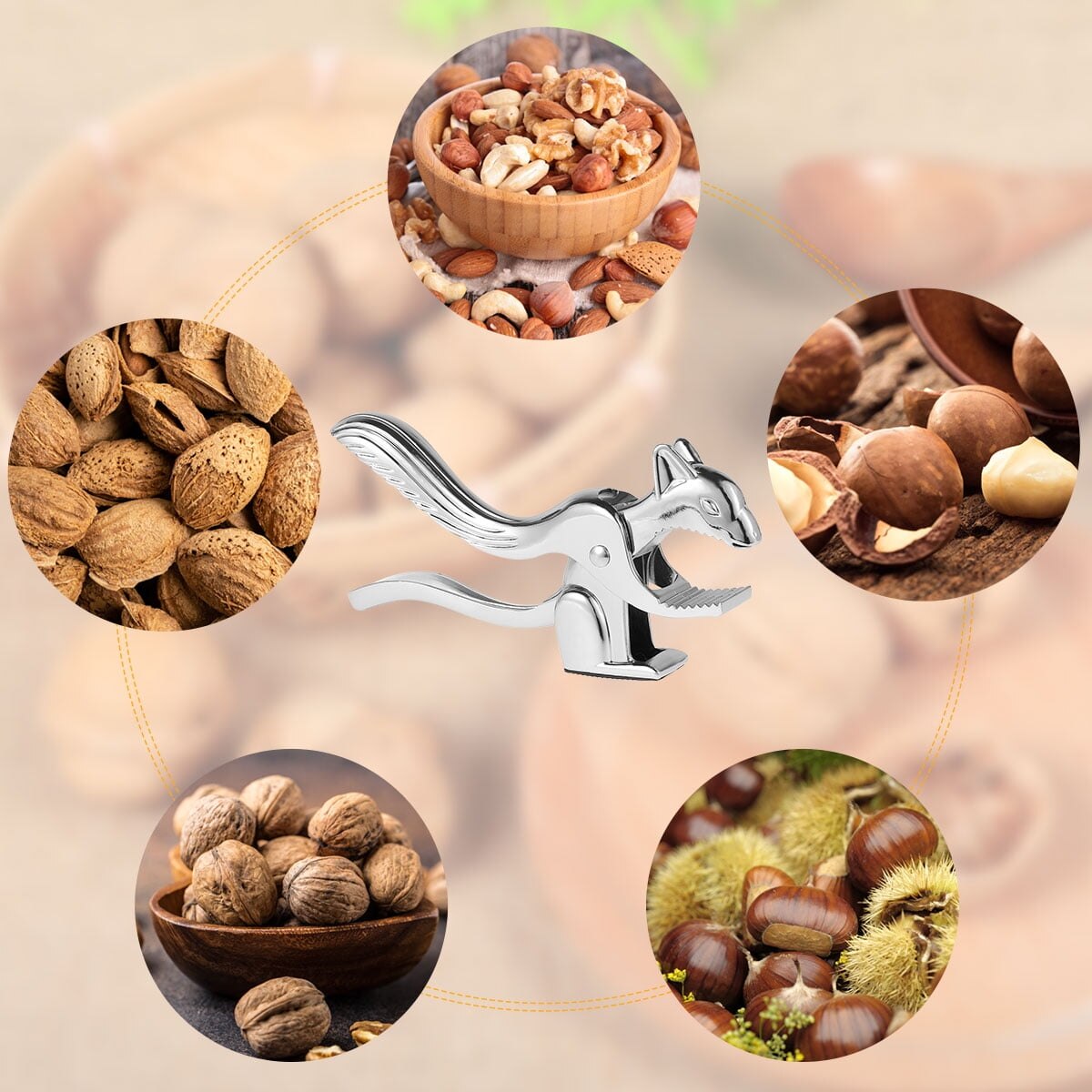 Spargator de nuci, Sunmostar, Aliaj de zinc, Argintiu - eMAG.ro