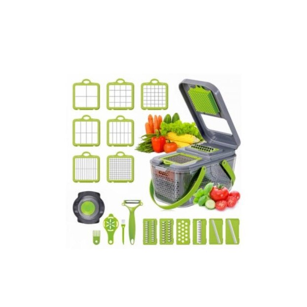 Set razatoare multifunctionala MegaChop, 22 accesorii, usor de utilizat ...