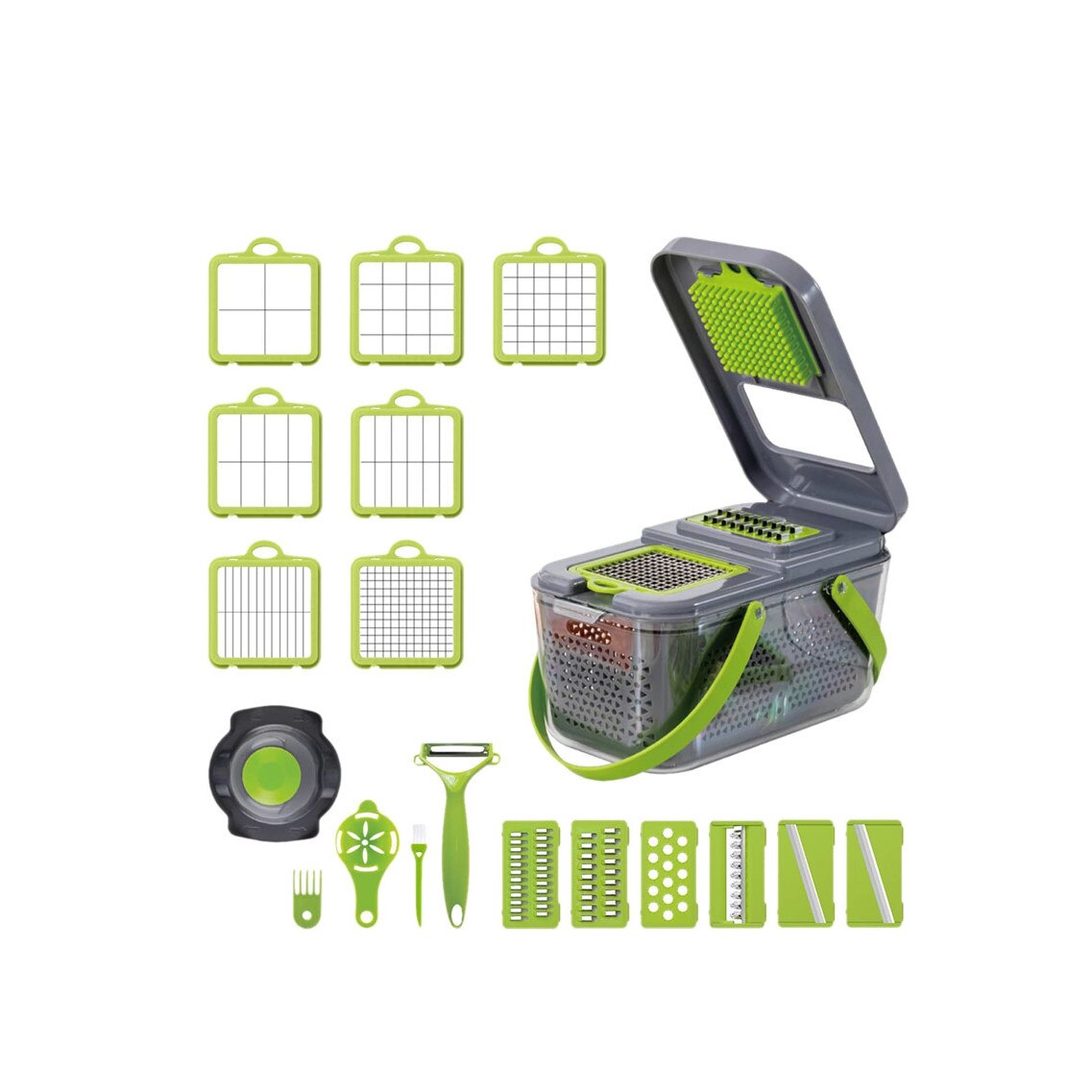 Set razatoare multifunctionala MegaChop, 22 accesorii, usor de utilizat ...