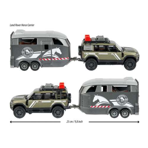 Simba - Majorette Land Rover lószállító teherautó játékszett - 25 cm ...