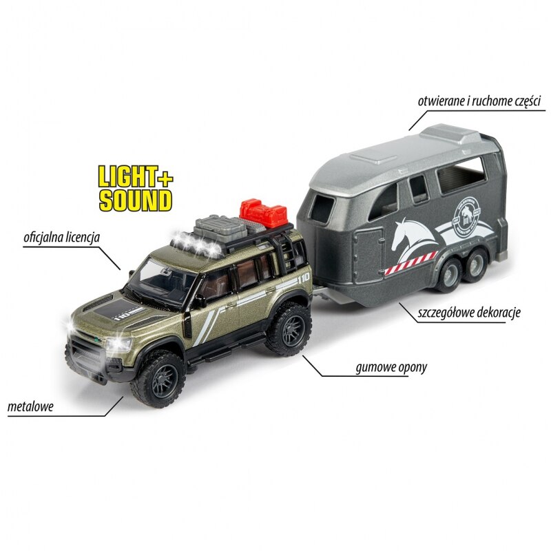 Simba - Majorette Land Rover lószállító teherautó játékszett - 25 cm ...