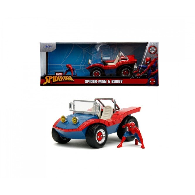 Simba - Marvel Pókember - fém autómodell (Buggy) figurával - 23 cm ...
