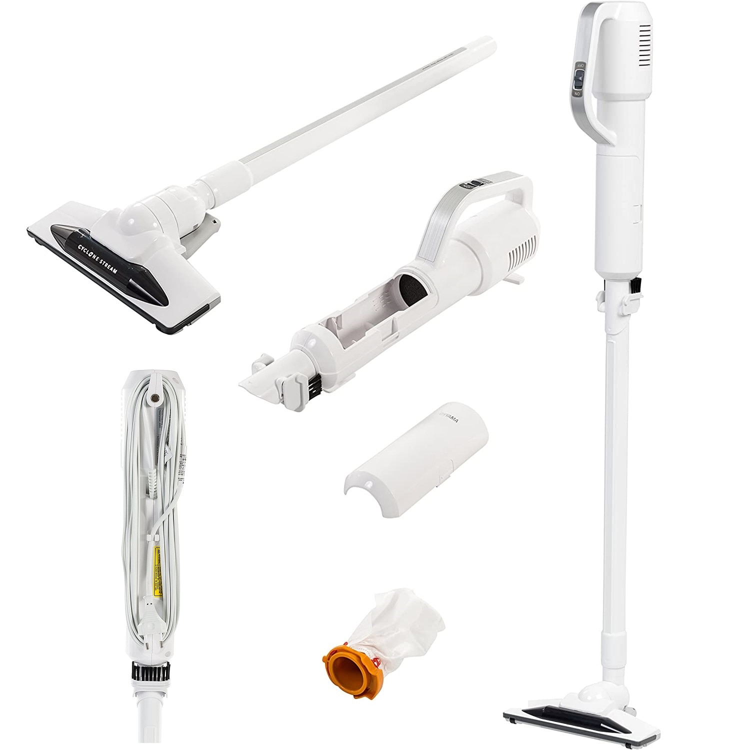 Aspirator vertical 2 in 1 Iris Ohyama IC-SB1, 400 W, HEPA, alb - eMAG.ro