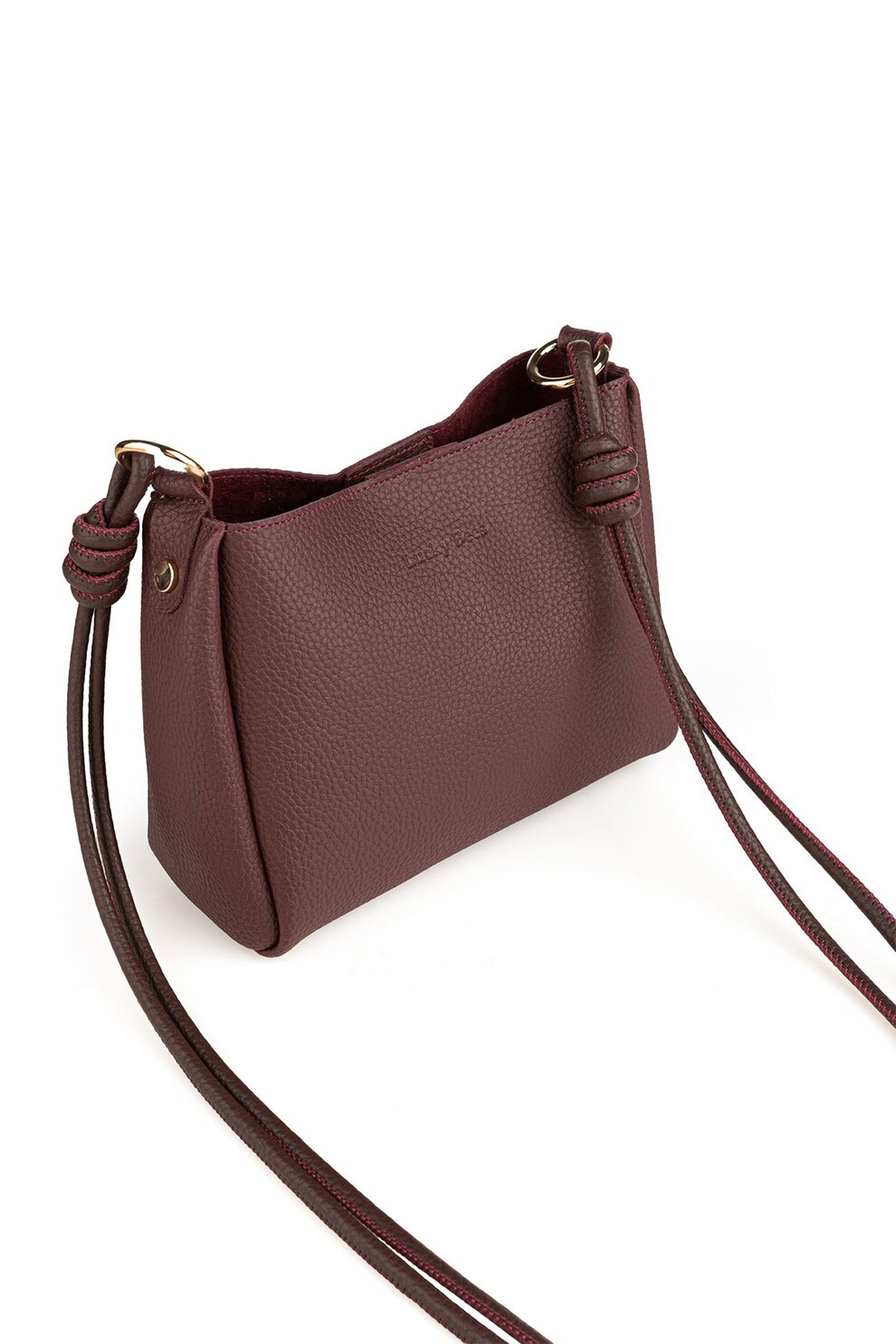 Lucky Bees, Geanta crossbody din piele ecologica, Rosu bordo - eMAG.ro