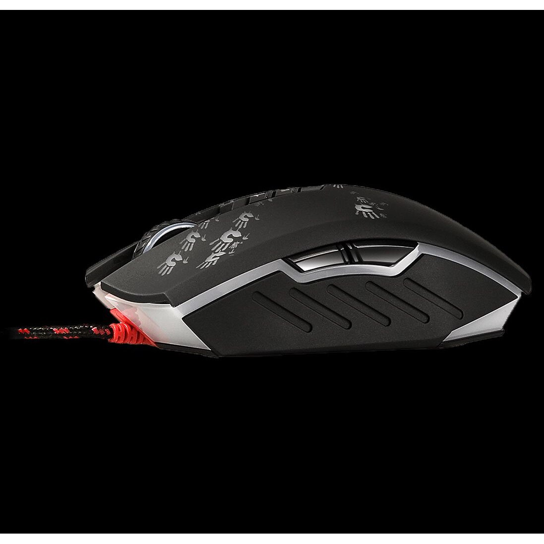 Mouse gaming, A4-Tech, 4000 DPI, Iluminare RGB, Negru/Gri - eMAG.ro