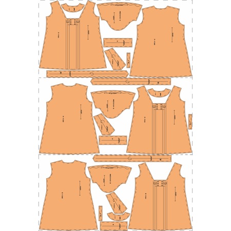 Tipar Croitorie Rochie lejera midi, 8 marimi 36 - 50, hartie - eMAG.ro