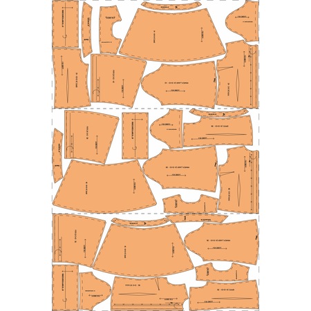 Tipar Croitorie Rochie in doua variante, 8 marimi 36 - 50, hartie - eMAG.ro