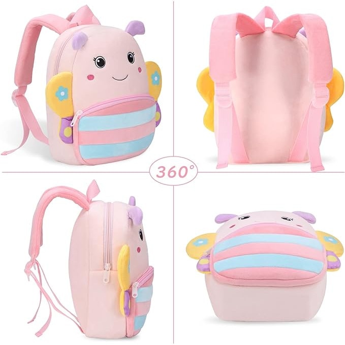 Rucsac pentru copii, Cafuneplus®, Model fluture, Moale din plus, Pentru ...