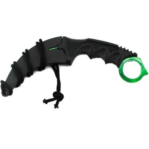 Cutit Karambit Pentru Antrenament, 19 cm, Fara Tais, Verde - eMAG.ro