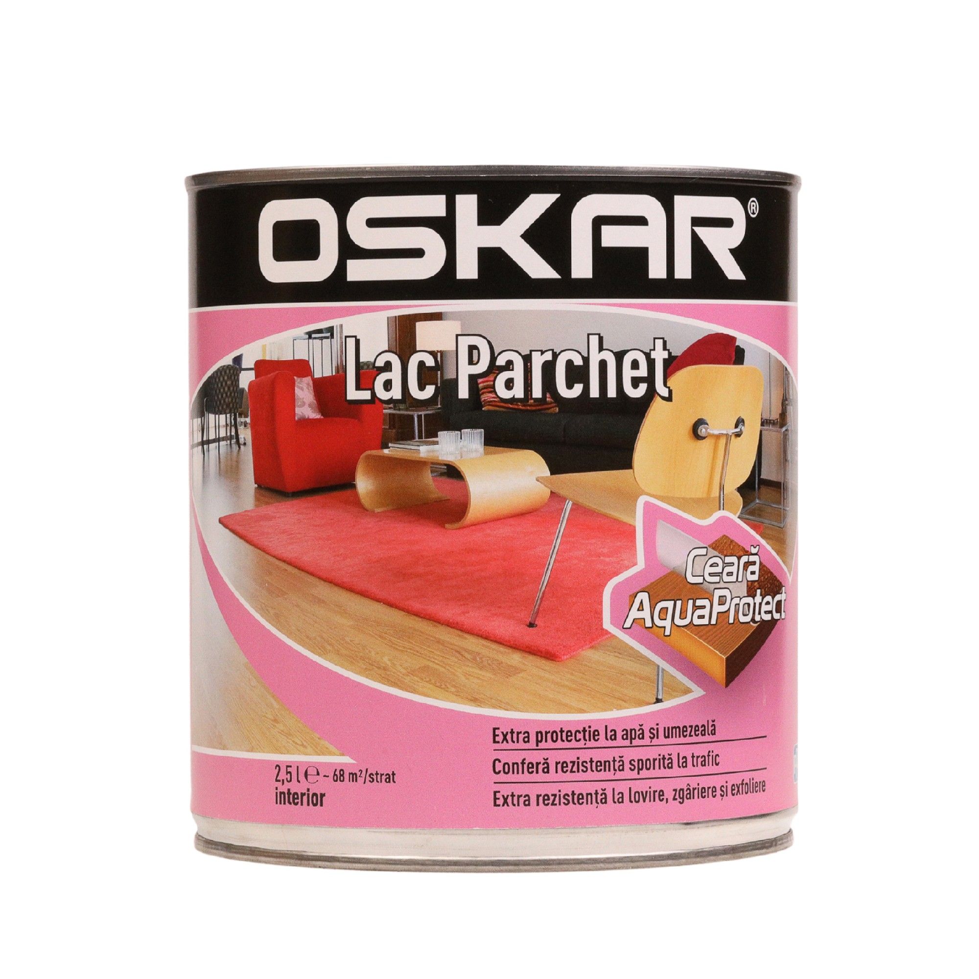 Lac de protectie Oskar, pentru parchet, lucios, incolor, 2.5 L - eMAG.ro