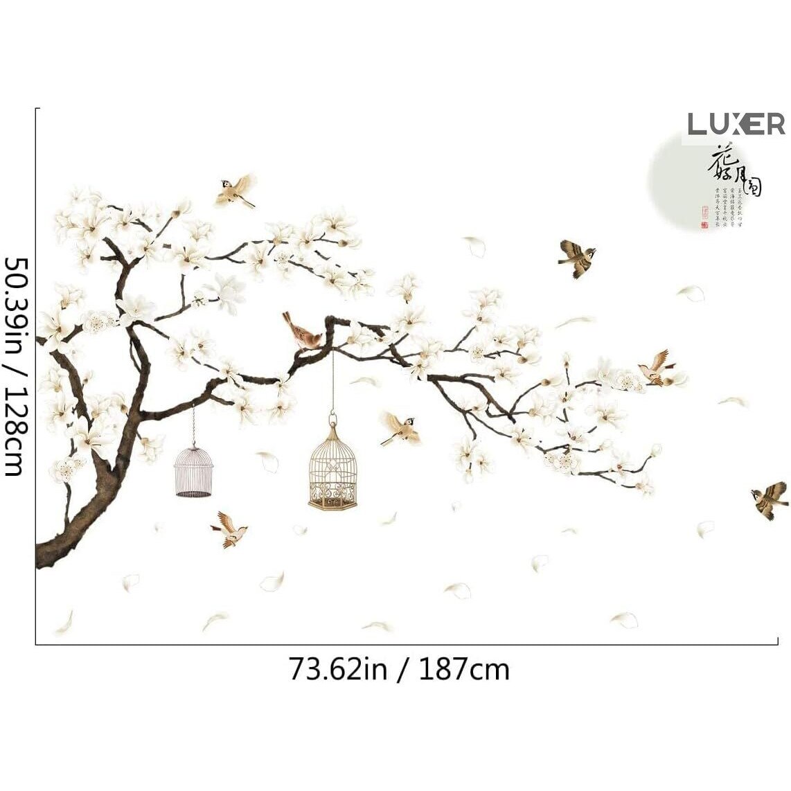 Sticker Decorativ Autoadeziv cu Model Floral : Cires Japonez Inflorit ...