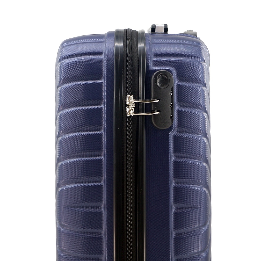 Set 3 trolere din material ABS, 4 roti cu rotatie 360 grade, Mic/Mediu ...