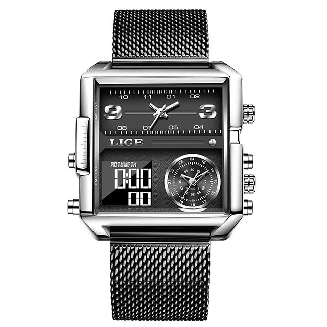 Ceas de mana barbati Lige Elegant Casual Luxury Fashion Digital Analog ...