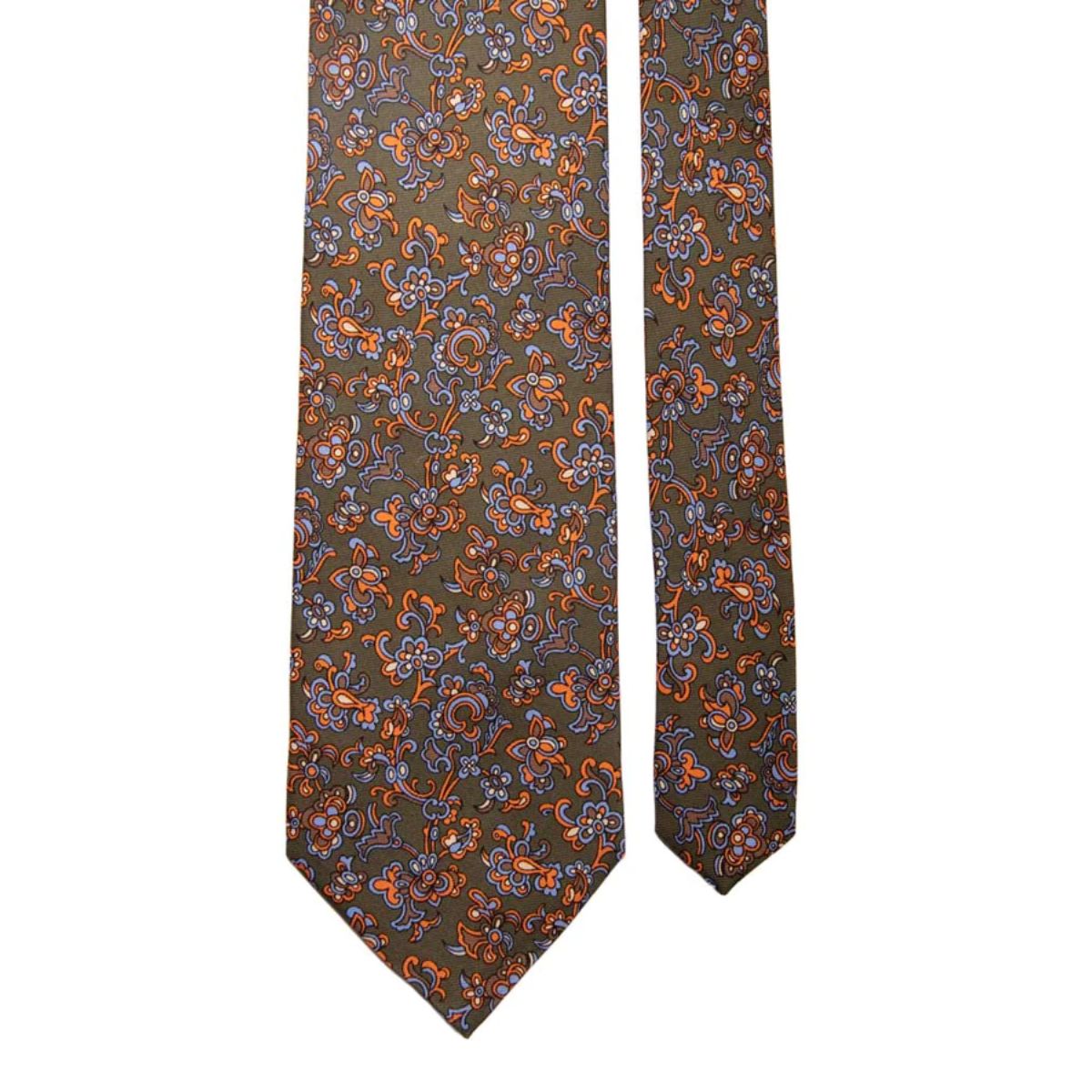 Cravata matase, AN330, Olive Moss Yellow, 150 cm - eMAG.ro