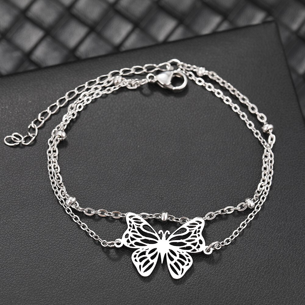 Bratara dama, model dublat cu accesorii bilute, tematica beautiful ...