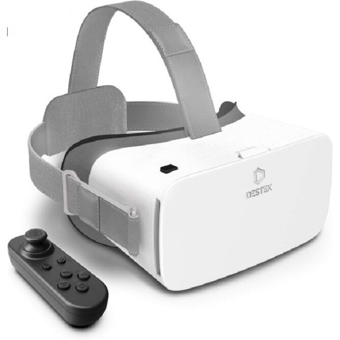 VR очила за телефон Destek V5, Бели - eMAG.bg